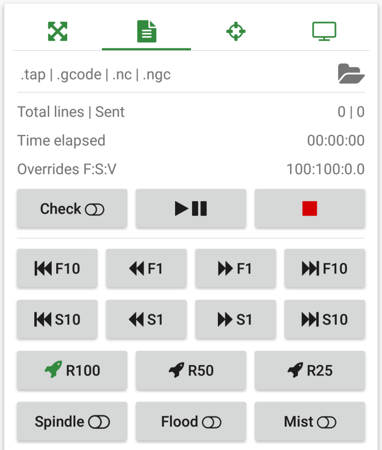 File Streaming Panel | Grbl Controller